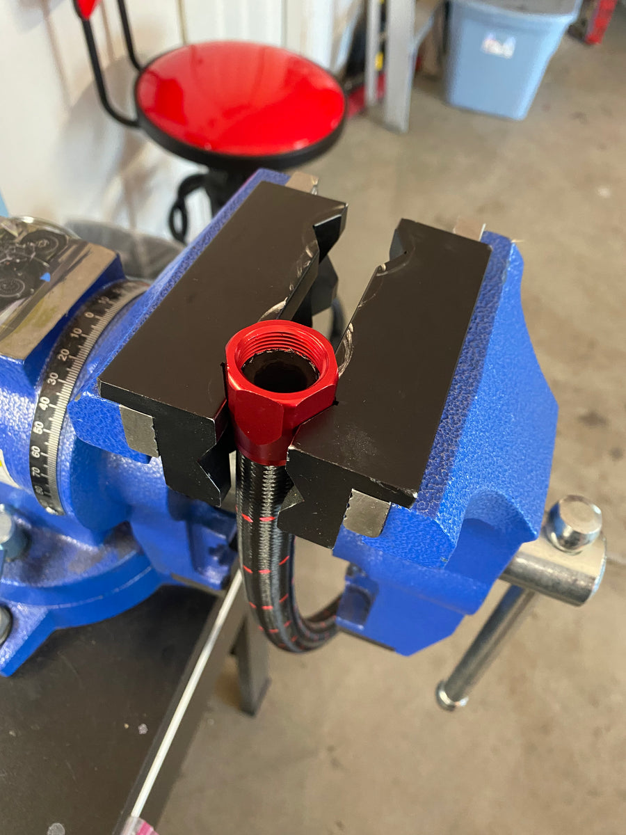 Vibrant Billet Aluminum Vise Jaws for AN Fittings – Moe Supra ...